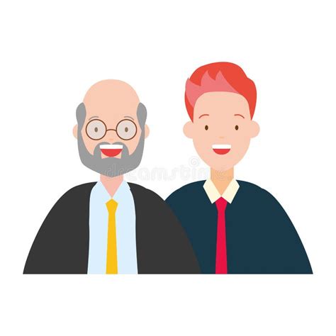 Two Men Diversity Characters Stock Illustration Illustration Of Happy
