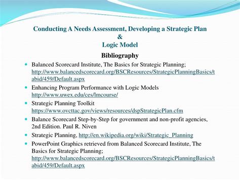 Ppt Conducting A Needs Assessment Developing A Strategic Plan And Logic Model Powerpoint