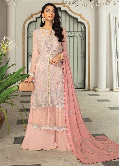 Roheenaz Embroidered Chiffon Suits Unstitched 3 Piece Ro21c 03 Luxury