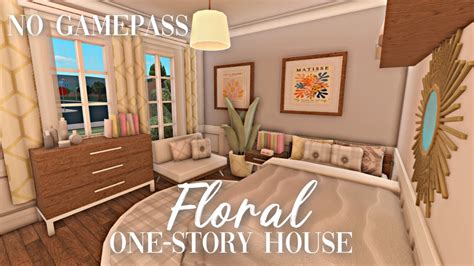 Roblox Bloxburg No Gamepass Floral Starter House Minami Oroi Youtube
