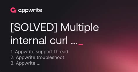 Solved Multiple Internal Curl Errors Has Occurred Within The Executor
