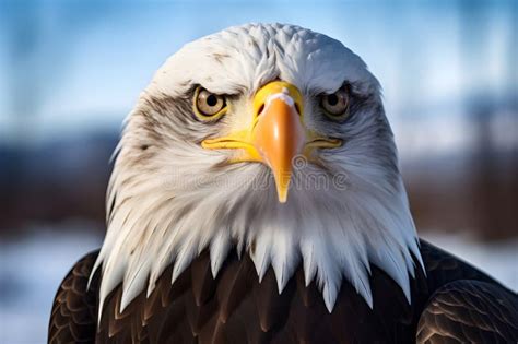 Eagle Flying In The Blue Sky 3d Render Ai Generated Stock