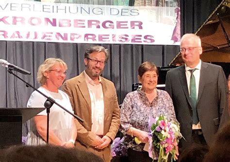 Kronberger Frauenpreis Für Brigitte Möller Partnerschaftsverein Kronberg Ballenstedt