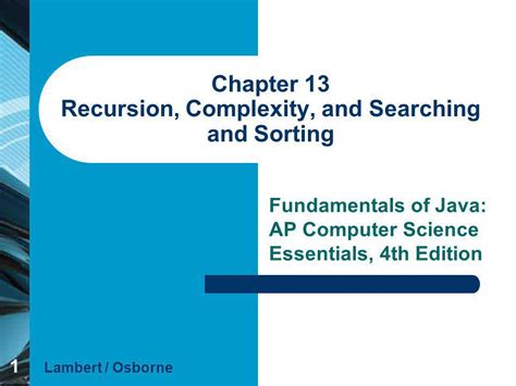 Chapter 13 Recursion Complexity And Searching And Sorting Ppt Download