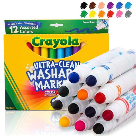 Crayola Ultra Clean Washable Markers Broad Line 12 Count Buy Online