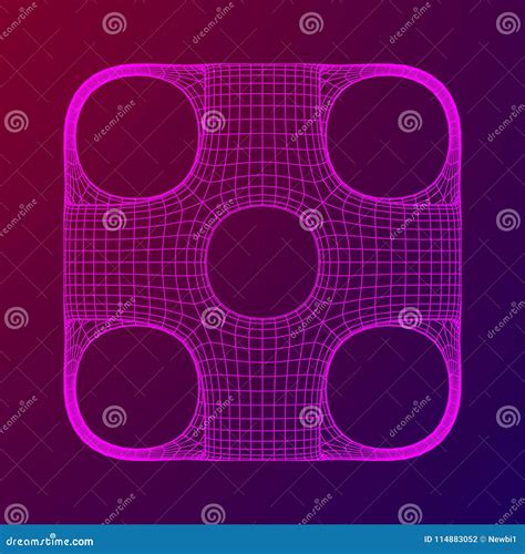 wireframe ported cube stock vector illustration of global 114883052