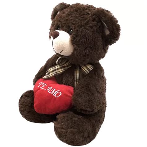 Corazón De Oso Pardo Te Quiero 60 Cm De Peluche Mercadolibre