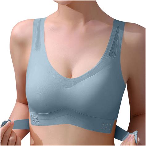 Arnsht Seamless Comfort Bras For Women No Underwire V Neck Soft Support Wireless Bra Gathering