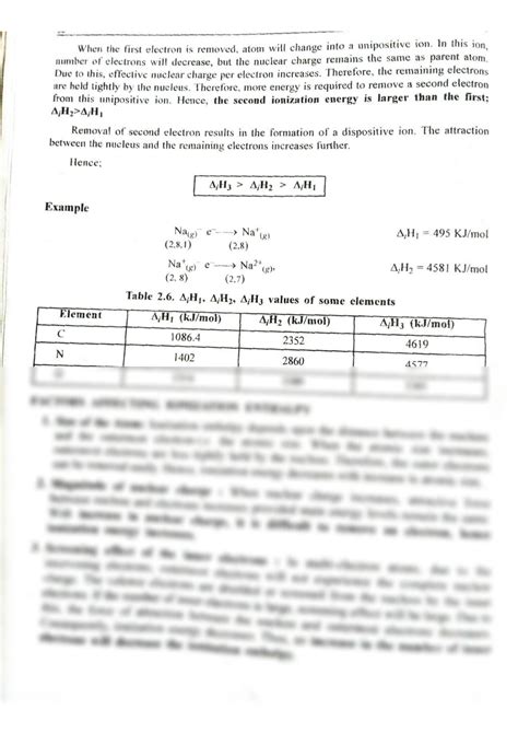 Solution Ionization Enthalpy Variation Of Ionization Energy In