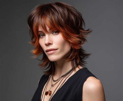 6 Medium Shag Haircuts With Copper Razor Layers • Artfasad