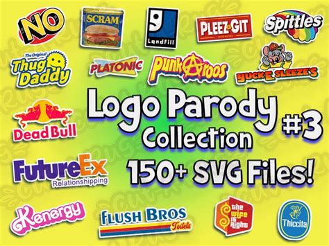 Parody Logos Collection 3 150 Svg Files Instant Digital Download