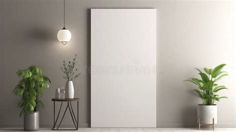 Espa O De Vida Minimalista Portas Brancas Abertas E Plantas