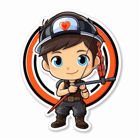 Premium Ai Image Cute Sport Sticker Of Archery Bullseye On White