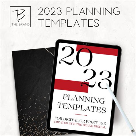 Red 2023 Planning Templates Etsy