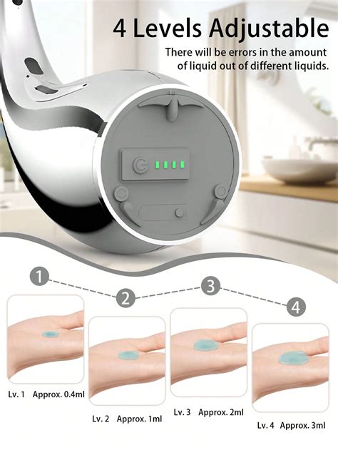 Greatmay 1 Pièce Distributeur De Savon Automatique Rechargeable Pour