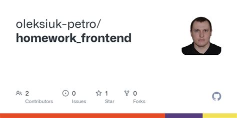 Github Oleksiuk Petro Homework Frontend