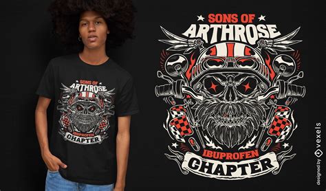 Biker Skull Vintage Horror T Shirt Design Vector Download