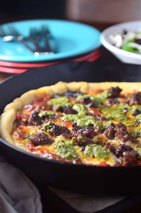 Sausage Pesto Pizza
