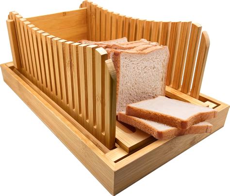 Bamboo Bread Slicer Foldable Compact Cutting Guide With
