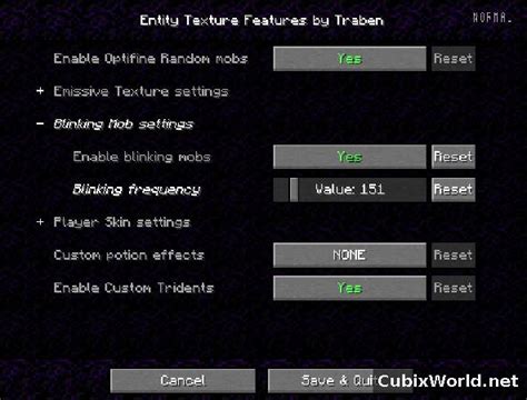 Etf Entity Texture Features 1165 1194 мод Майнкрафт