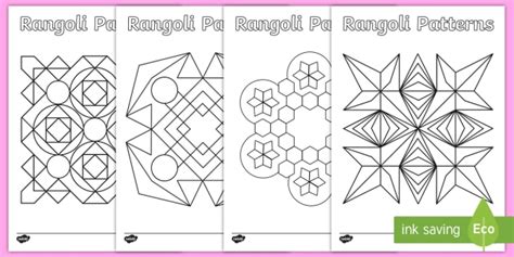 Rangoli Pattern Templates Diwali Resources Twinkl