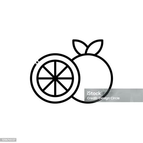 주황색 슬라이스 벡터 아이콘 선 스타일 일러스트 Eps 파일 10 오렌지 감귤류 과일에 대한 스톡 벡터 아트 및 기타 이미지 오렌지 감귤류 과일 0명 감귤류 과일