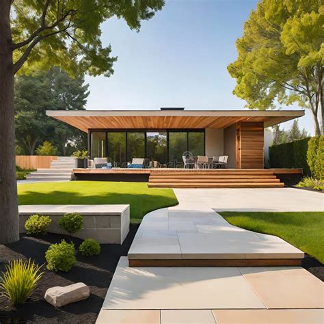 Contemporary Home Exterior With Split Level Design With Beige Siding