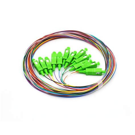 China Core SC APC Singlemode Multi Colored Fiber Optic Pigtails Manufacturers And Factory