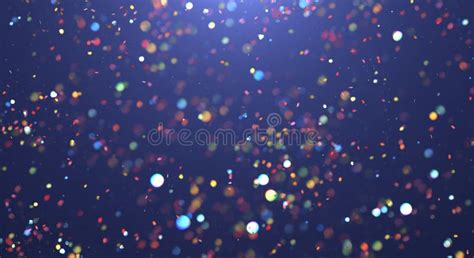 Flying Dust Particles On A Black Background Stock Illustration