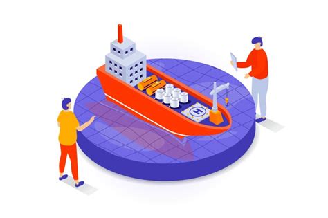 oil industry concept in 3d isometric design vector image