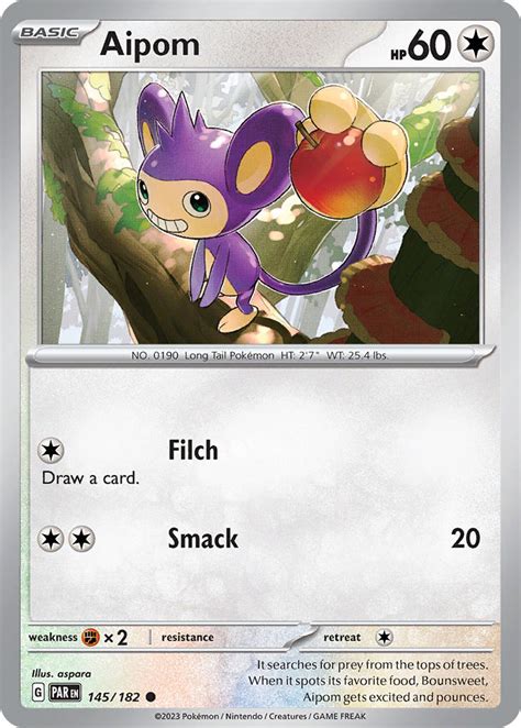 Wat Is Aipom 145 182 Uit Paradox Rift Waard Pokemonkaart Nl
