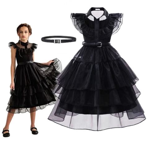 STRÓJ Wednesday ADDAMS Sukienka Kostium Przebranie Karnawał Adams 128