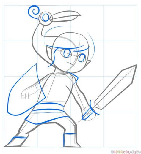 How To Draw Link From Legend Of Zelda Step By Step Drawing Tutorials Tutoriels De Dessin De