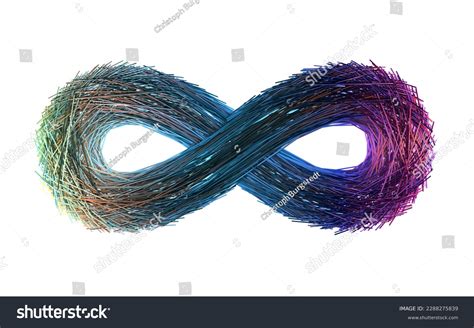 Detailed Colorful Infinite Endless Loop 3d Stock Illustration