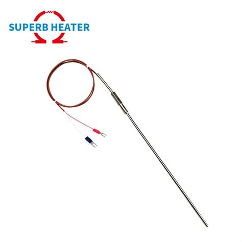 High Accuracy High Temperature Threaded Probe Flexible K E Type Thermocouple Industrial