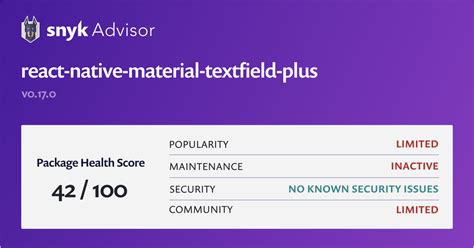 React Native Material Textfield Plus Npm Package Snyk