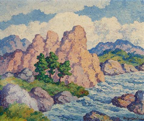 Mountain Stream Boulder Canyon Colorado Birger Sandzén Painting