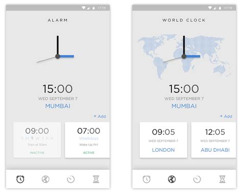 Android Clock App On Behance