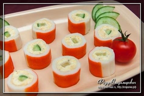 Фотография Идеи для блюд Крабовые палочки Еда