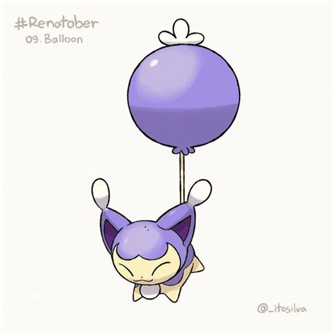 Itallo On X Renatober Day 09 Balloon Skitty The Kitten Pokémon
