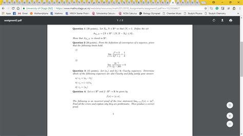 Real Analysis Definition Of Convergence Of A Sequence And Series