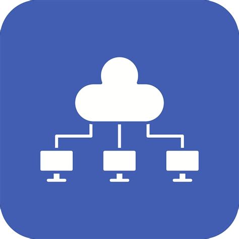 Imagem vetorial de ícones de computação em nuvem pode ser usada para