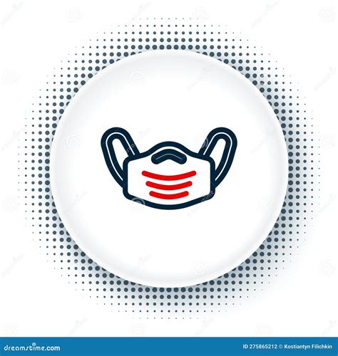 Icône De Masque Médical De Ligne Isolée Sur Fond Blanc Concept De