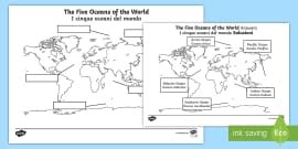 What Are The Five Oceans Teaching Wiki Twinkl
