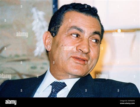 Egyptian President Hosni Mubarak In January 1988 Ap Photo Stock