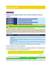 CHCDIV002 Promote Aboriginal and Torres Strait Islander cultural safety 1 .docx - 4CHAPTER 4 ...