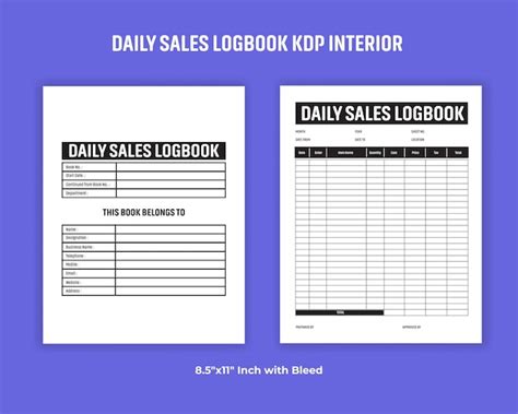 Premium Vector Daily Sales Logbook