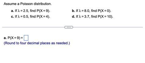 Solved Assume a Poisson distribution a If λ find Chegg com