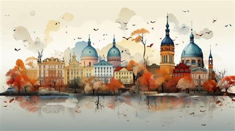 Premium Vector Bohemian Vector Scene Vienna On White Background