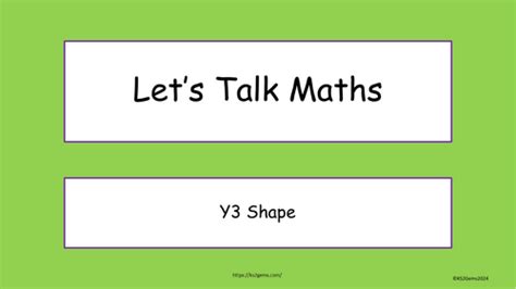 Y3 Maths Lets Talk Shape Teaching Resources